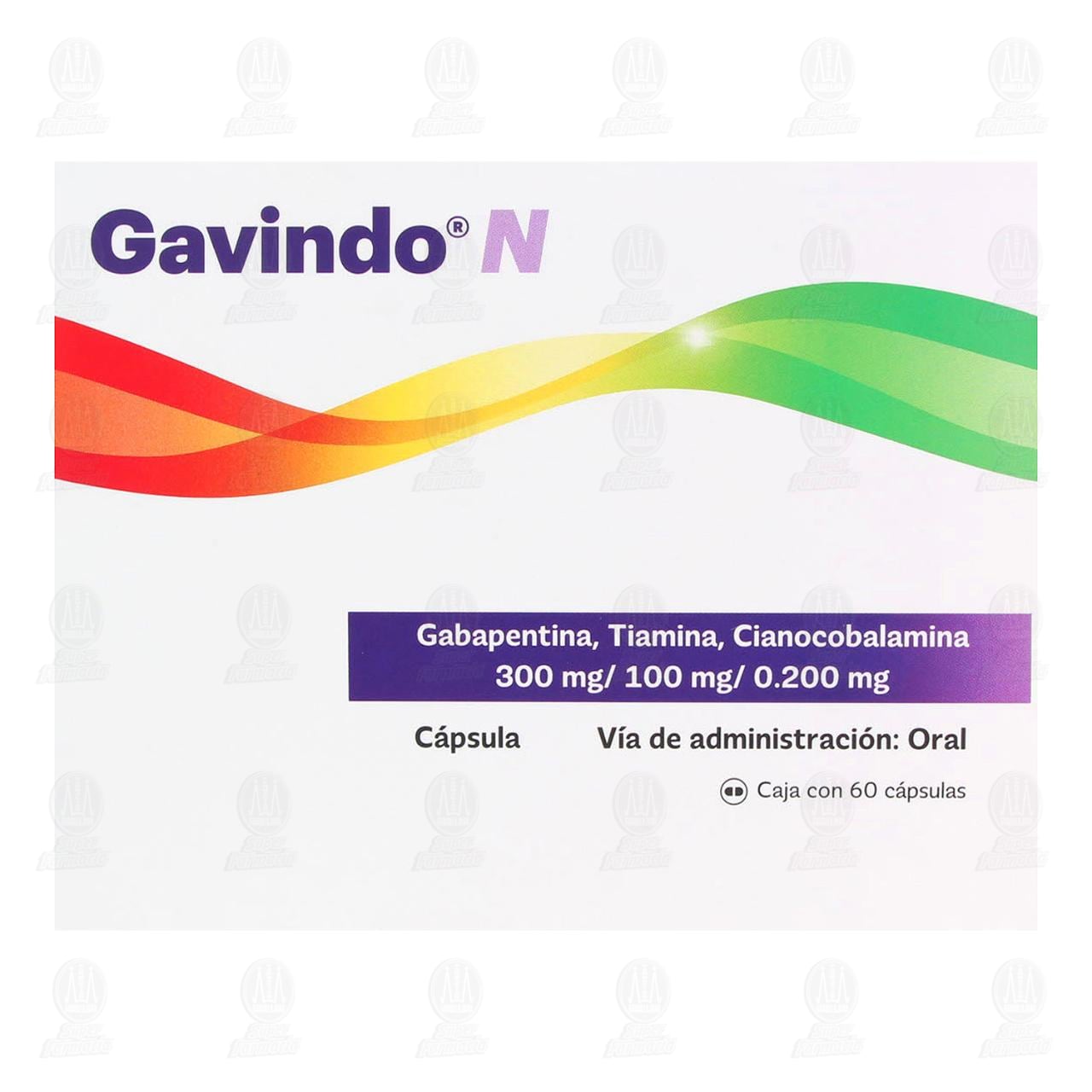 Gavindo N 300/100/0.200mg, 60 Cápsulas. de GAVINDO | Farmacias Guadalajara