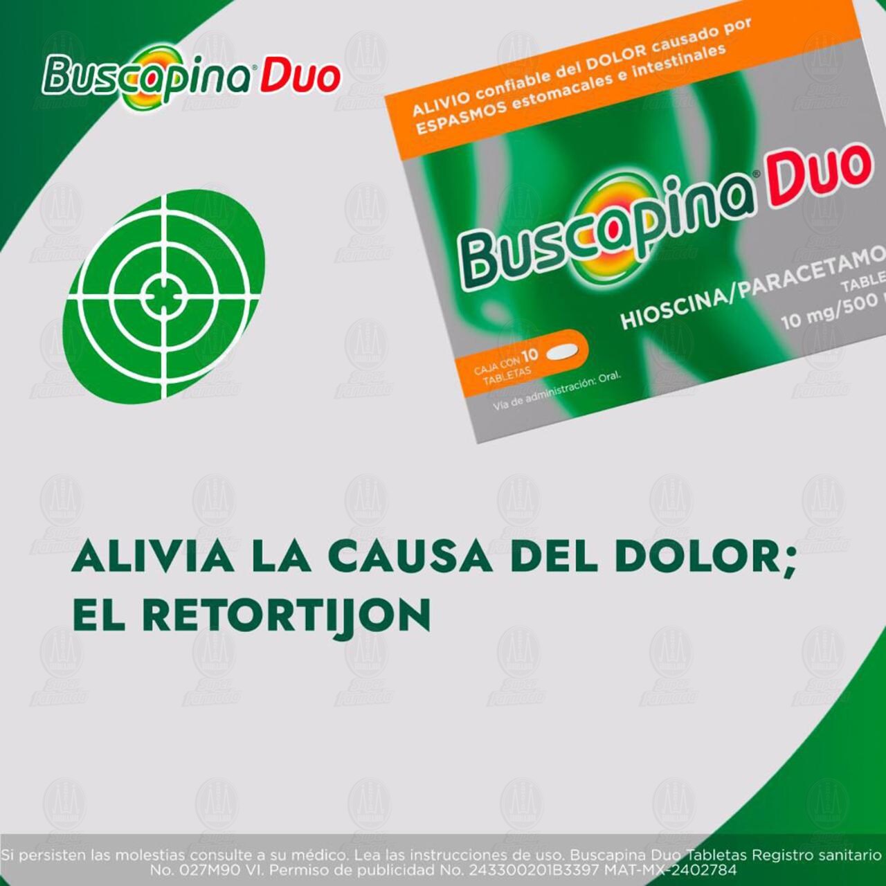 Buscapina Duo 10mg/500mg, 10 Tabletas. de BUSCAPINA | Farmacias Guadalajara