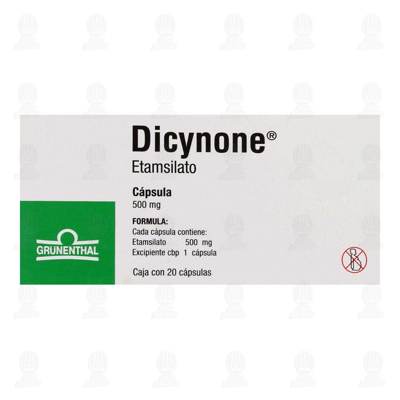 Dicynone 500 mg, 20 Cápsulas. de DICYNONE | Farmacias Guadalajara