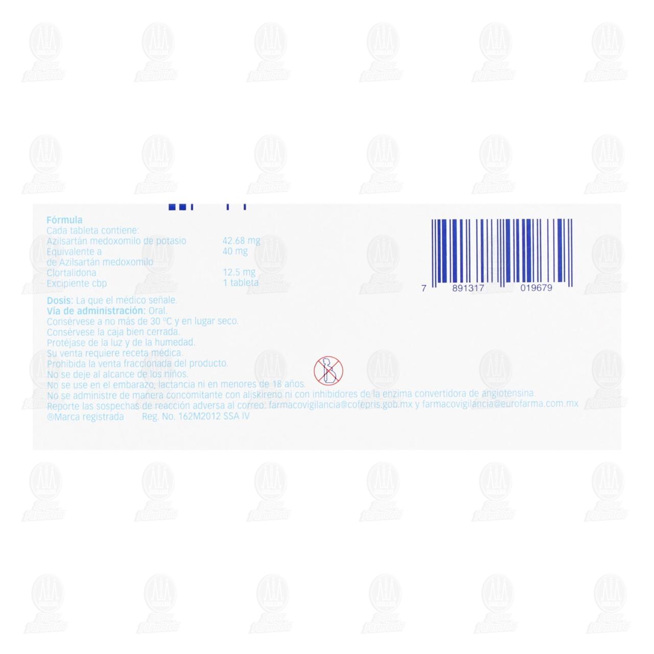 Edarbi CLD 40mg/12.5mg, 28 Tabletas. de EDARBI | Farmacias Guadalajara