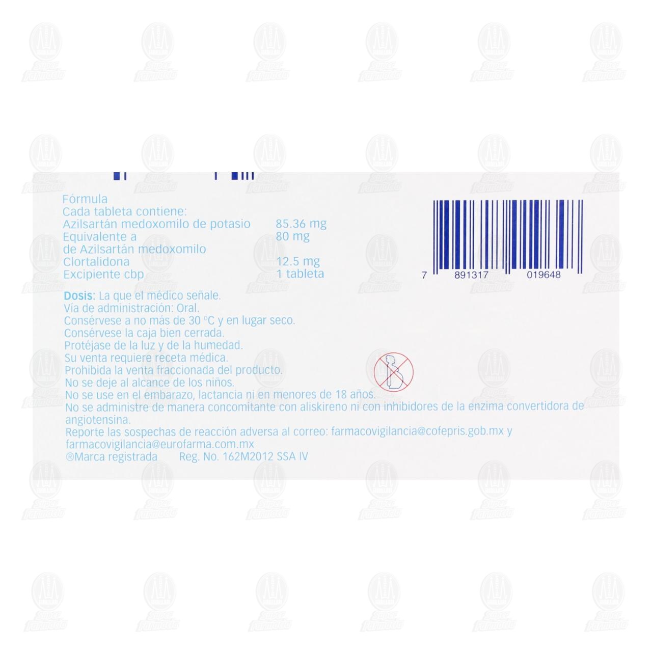 Edarbi CLD 80mg/12.5mg, 28 Tabletas. de EDARBI | Farmacias Guadalajara