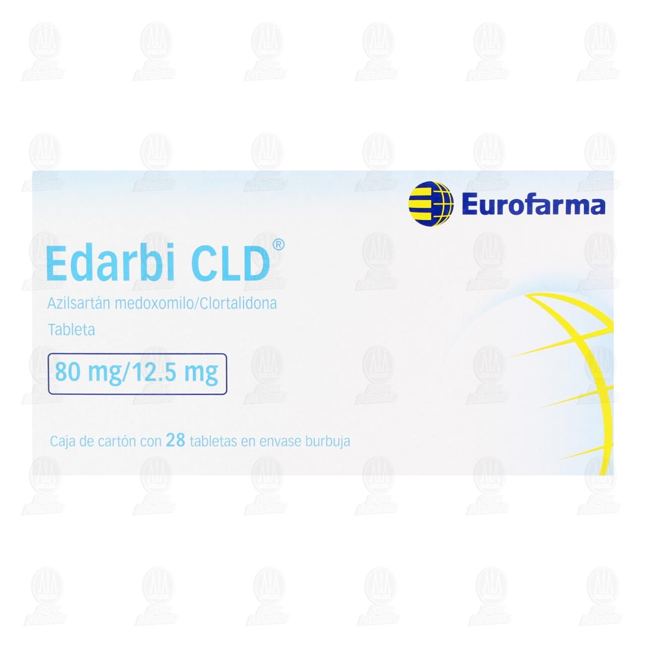 Edarbi CLD 80mg/12.5mg, 28 Tabletas. de EDARBI | Farmacias Guadalajara