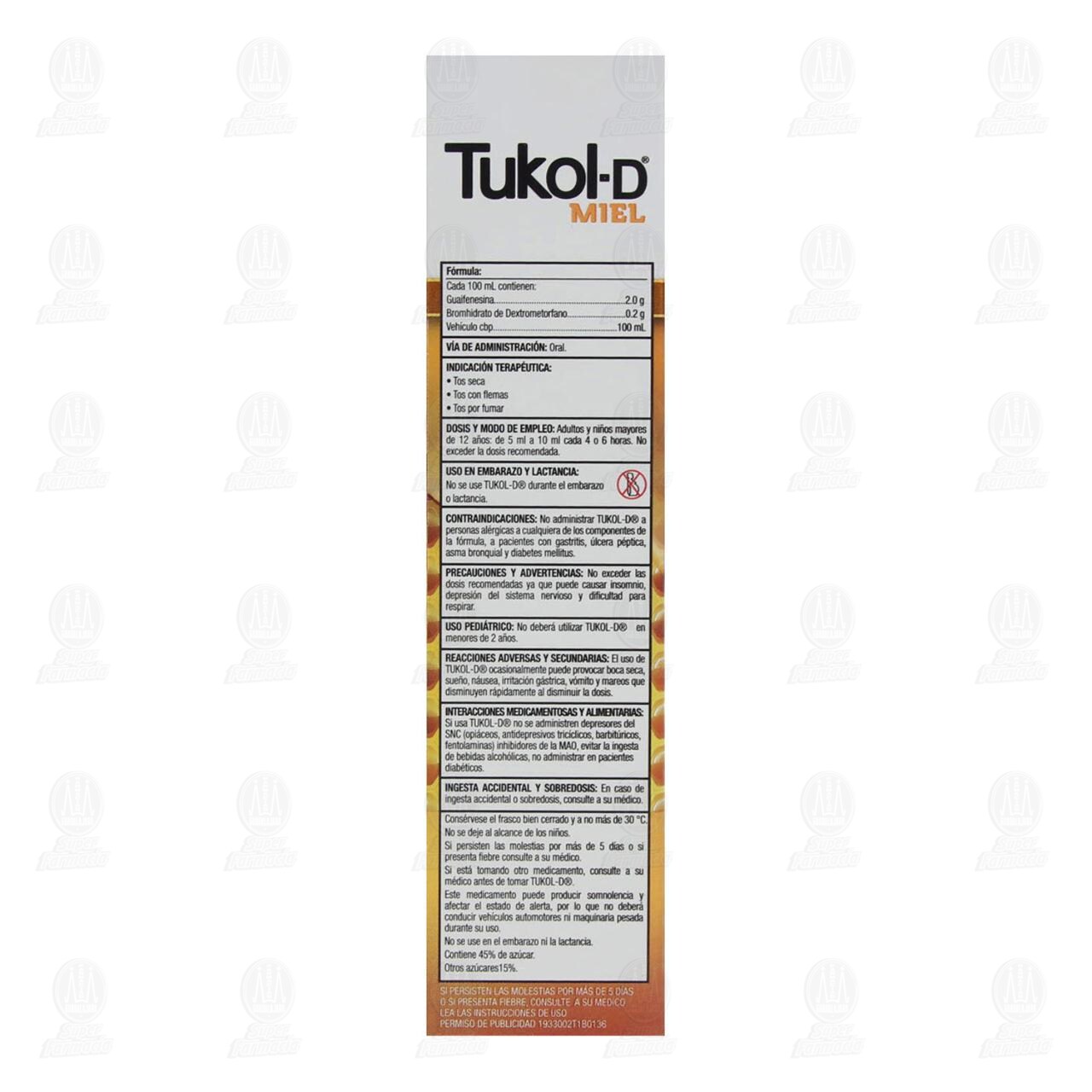Tukol D Miel Jarabe Adulto, 120 ml. de TUKOL-D | Farmacias Guadalajara