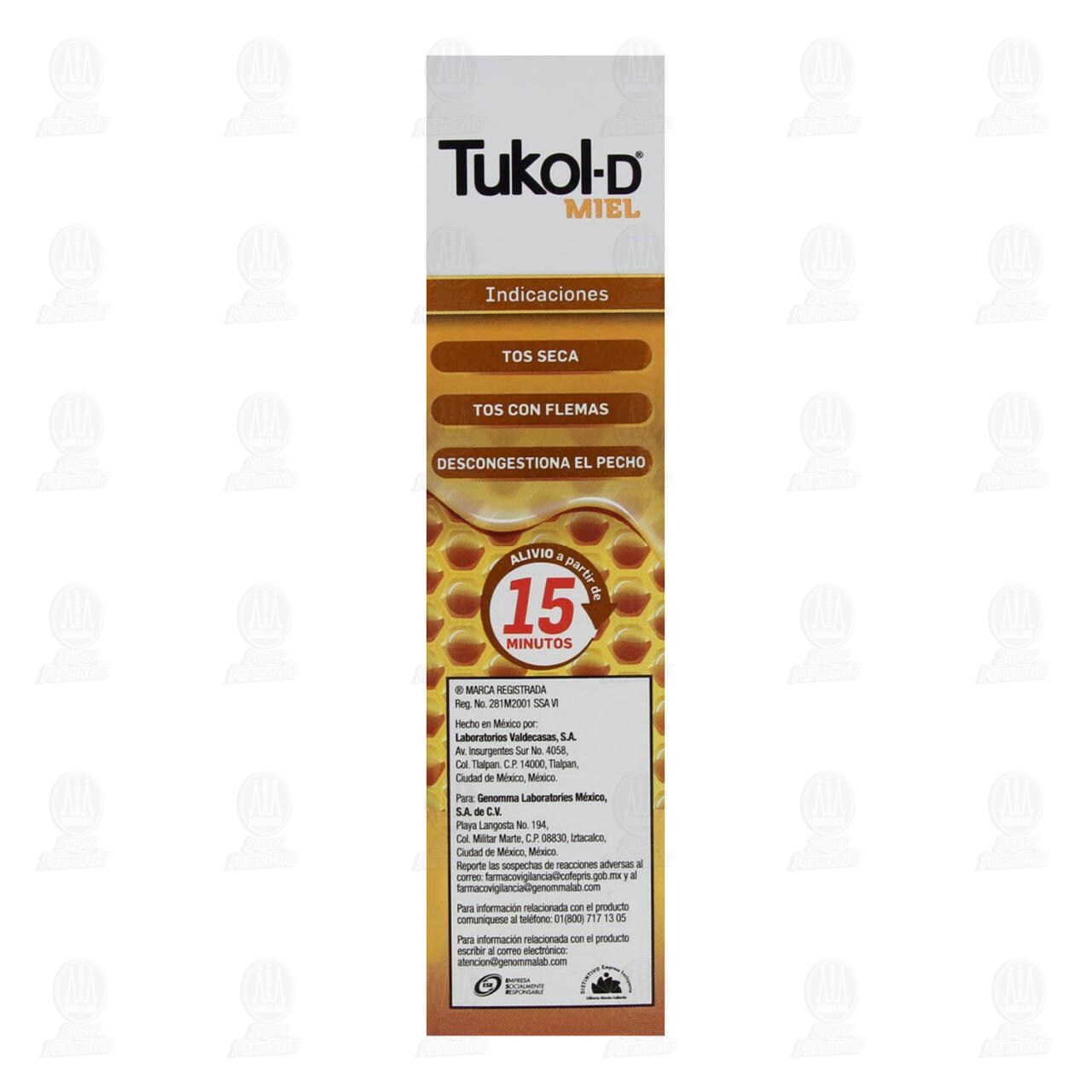 Tukol D Miel Jarabe Adulto, 120 ml. de TUKOL-D | Farmacias Guadalajara
