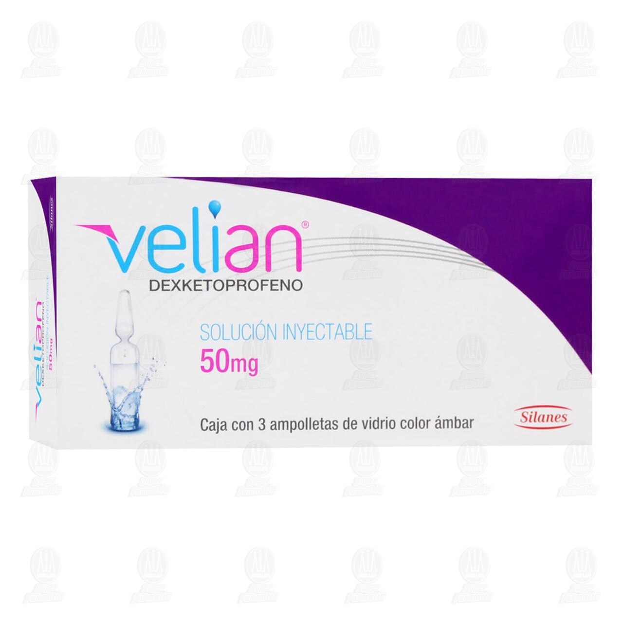 Velian 50 mg Solución Inyectable 3 Ampolletas, 2 ml c/u. de VELIAN ...