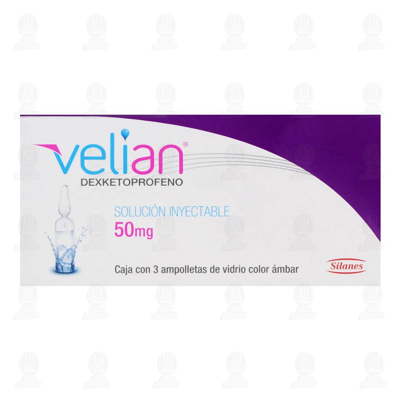 Velian 50 mg Solución Inyectable 3 Ampolletas, 2 ml c/u. de VELIAN ...