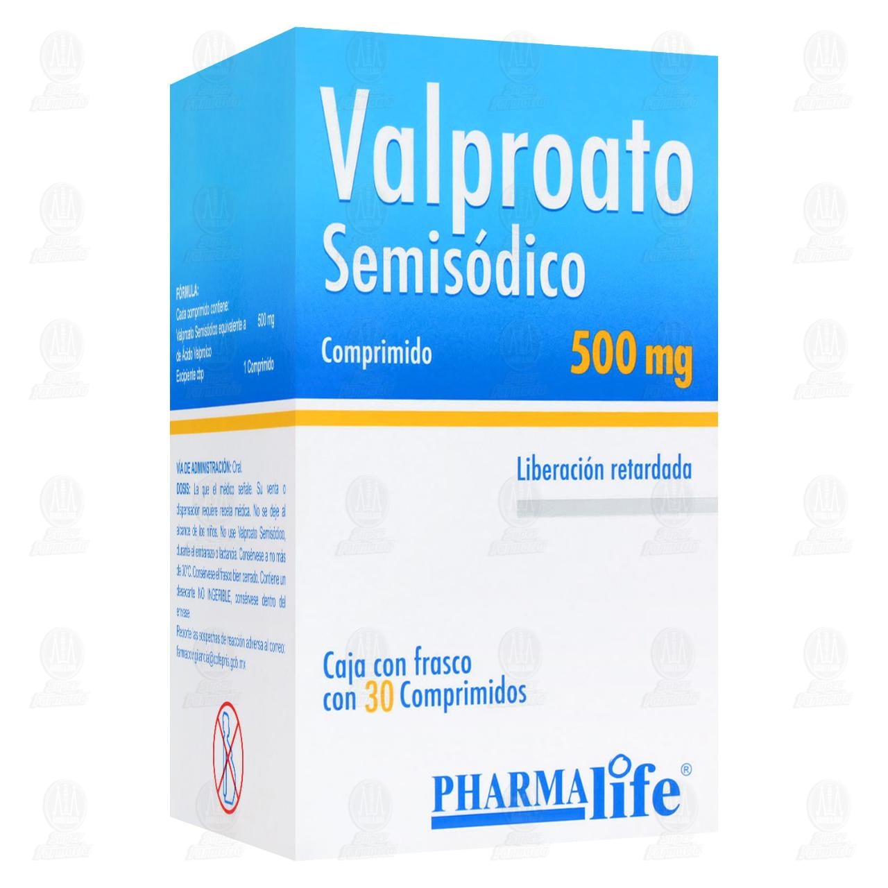 Valproato Semisódico 500 mg, 30 Comprimidos Pharmalife. Valproato Semisódico 500 mg, 30 Comprimidos Pharmalife.