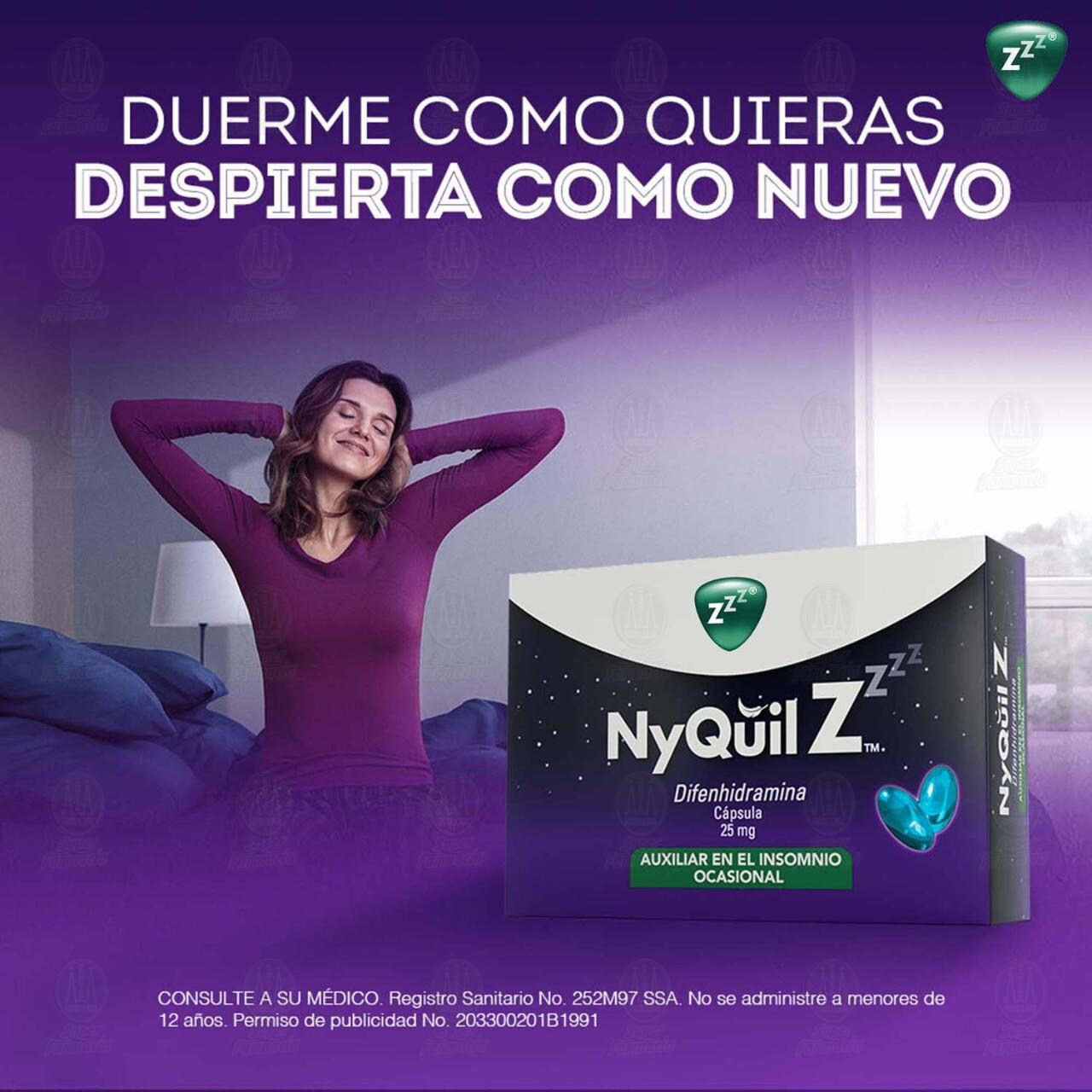 NyQuil Z 25 mg, 30 Cápsulas. de NYQUIL Z | Farmacias Guadalajara