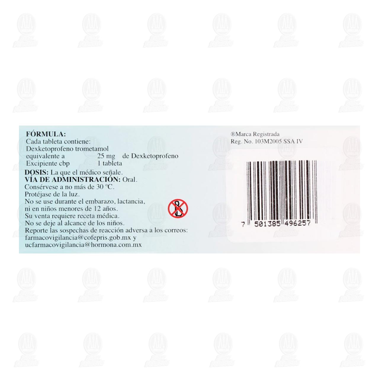 Keral 25 mg, 20 Tabletas. de KERAL | Farmacias Guadalajara