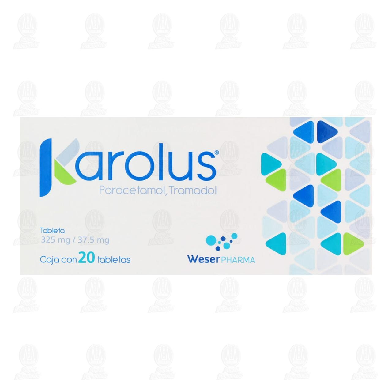 Karolus 325mg/37.5mg, 20 Tabletas. de KAROLUS | Farmacias Guadalajara