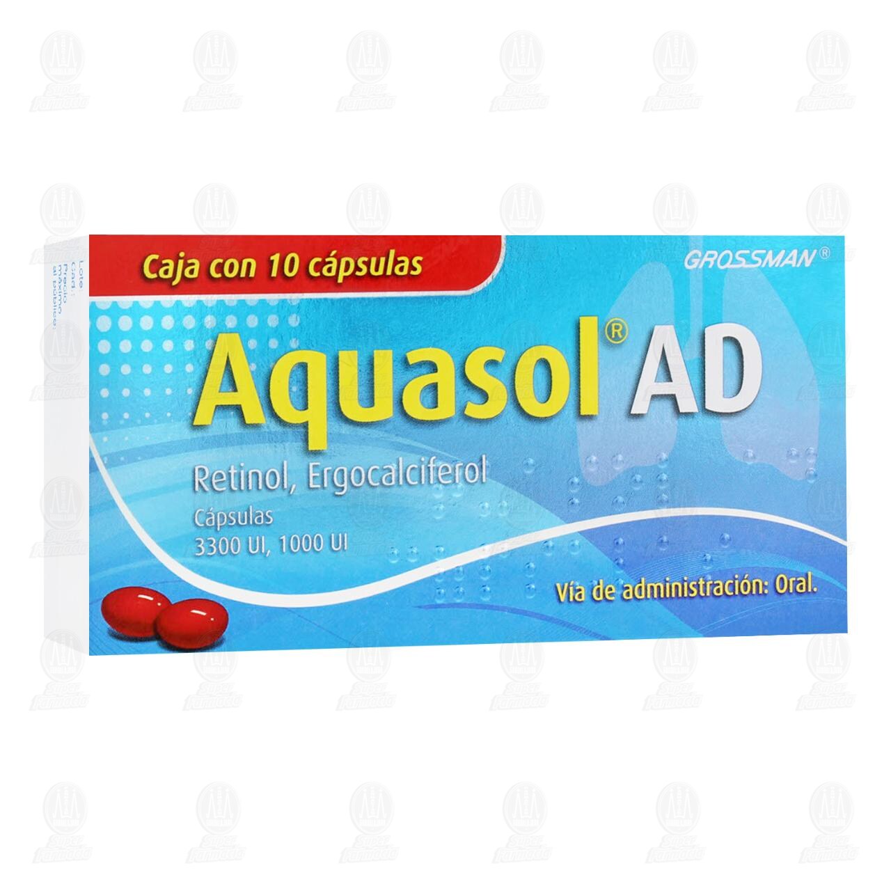 Aquasol AD, 10 Cápsulas. de AQUASOL | Farmacias Guadalajara