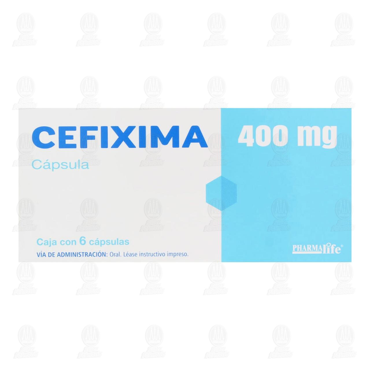 Cefixima 400 mg, 6 Cápsulas Pharmalife. de PHARMALIFE | Farmacias ...