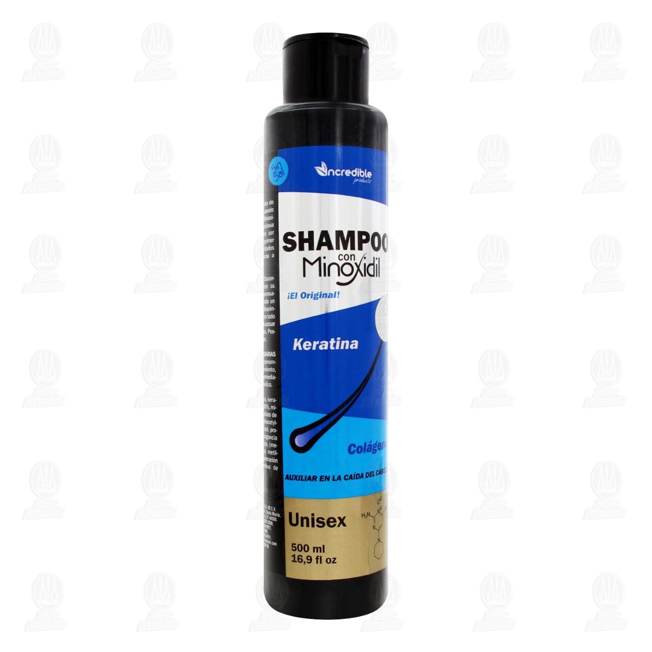 Shampoo Incredible El Original con Minoxidil, 500 ml. de INCREDIBLE ...