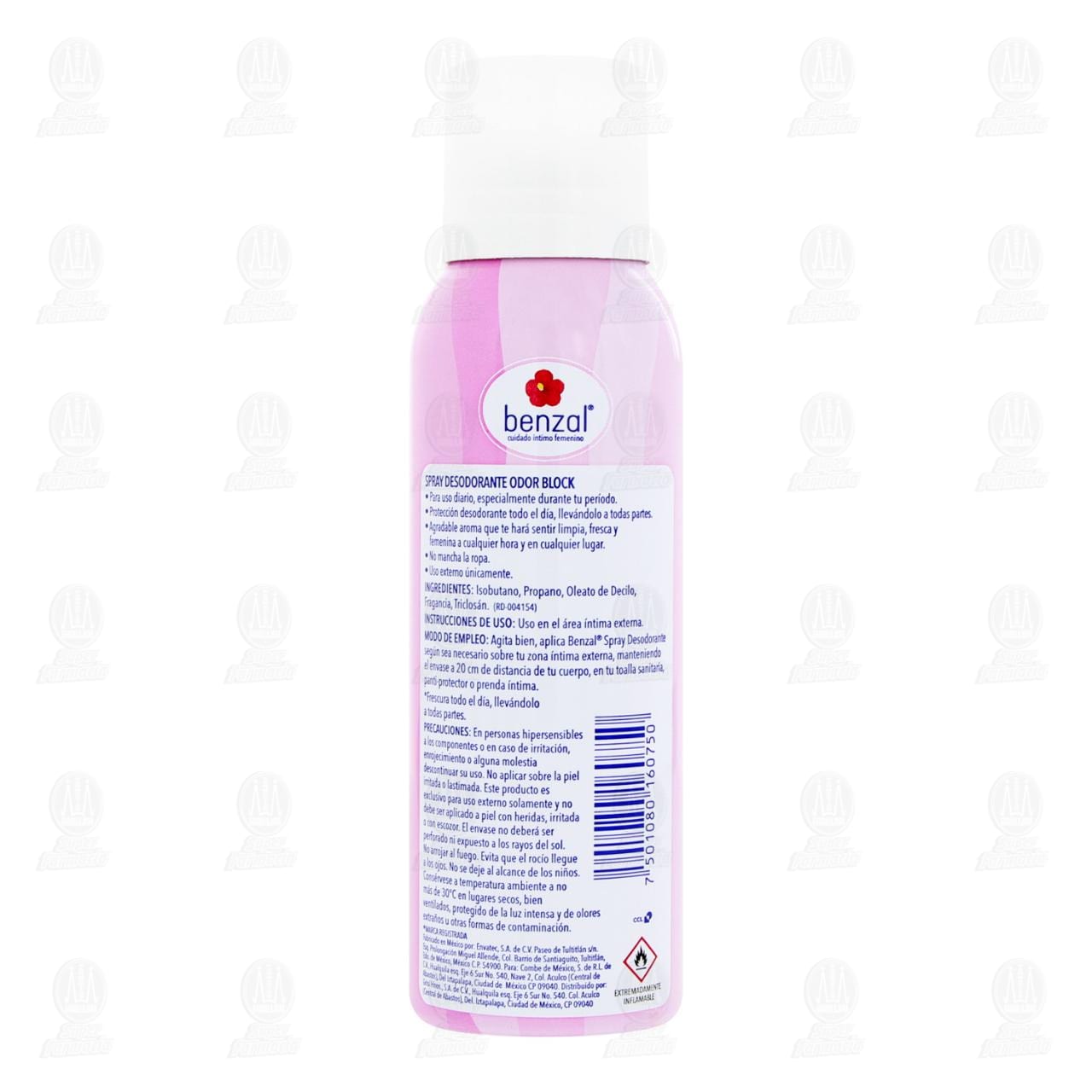 Desodorante Íntimo Benzal Odor Block en Spray, 120 ml. de BENZAL ...