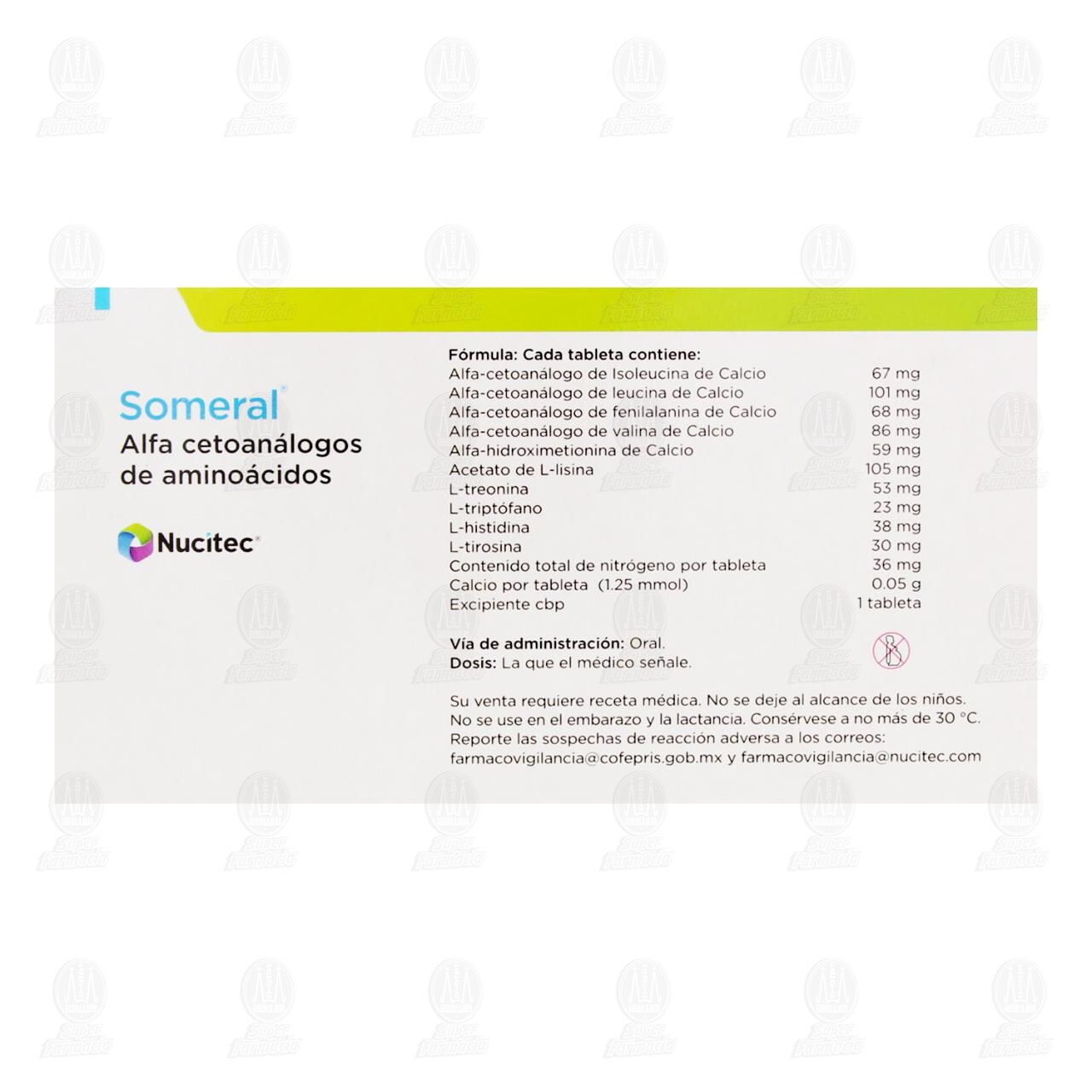 Someral, 100 Tabletas. de SOMERAL | Farmacias Guadalajara