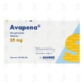 Avapena 25 mg, 20 Tabletas.
