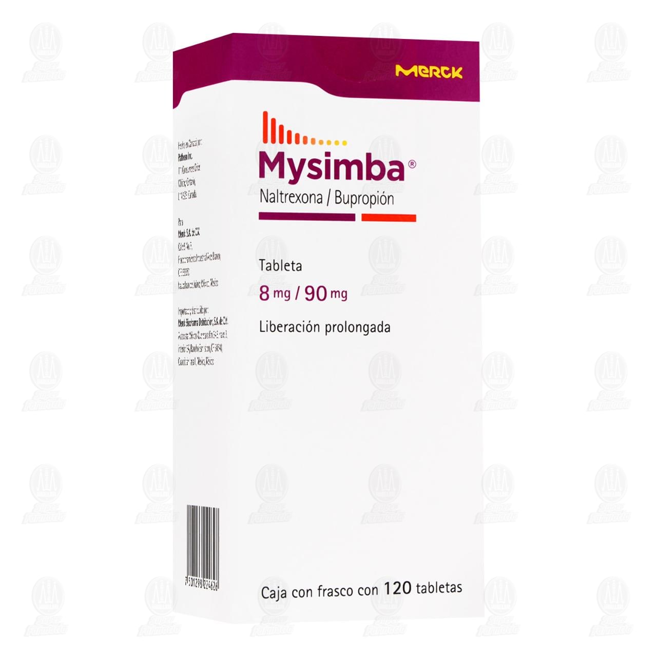 Mysimba 8mg/90mg, 120 Tabletas. de MYSIMBA | Farmacias Guadalajara