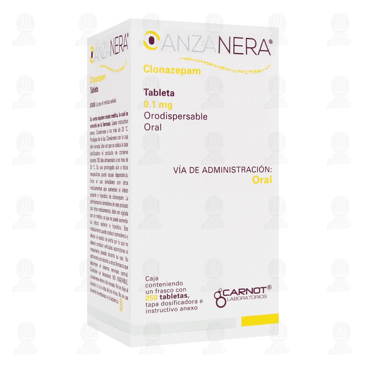 AnzaNera 0.1 mg, 250 Tabletas. de ANZANERA | Farmacias Guadalajara