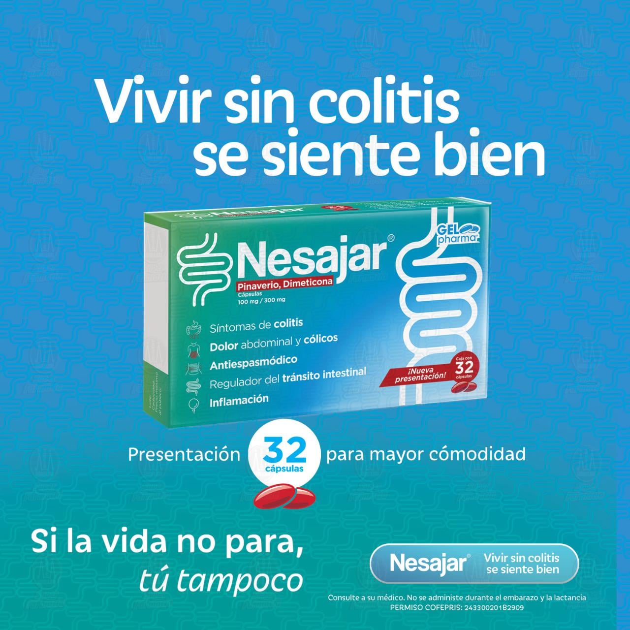 Nesajar 100mg/300mg, 32 Cápsulas. de NESAJAR | Farmacias Guadalajara