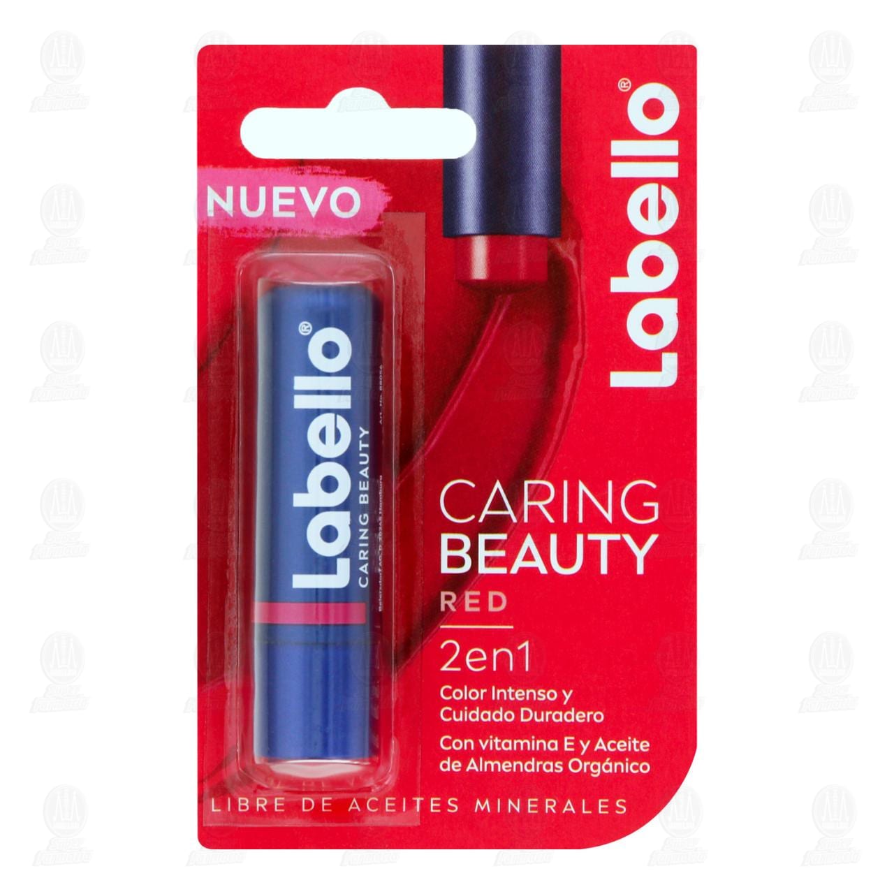 Bálsamo Labial con Color Labello Caring Beauty Red, 4.8 gr.