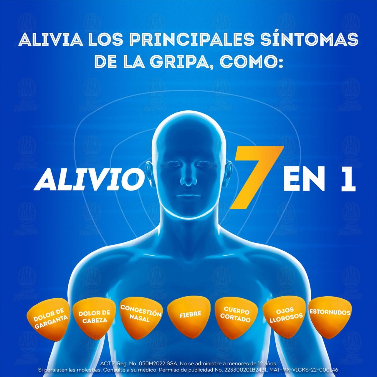 Vick Act 7, 10 Tabletas. de VICK | Farmacias Guadalajara