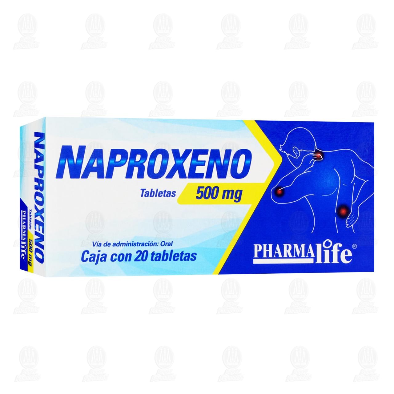 Naproxeno 500 mg, 20 Tabletas Pharmalife.