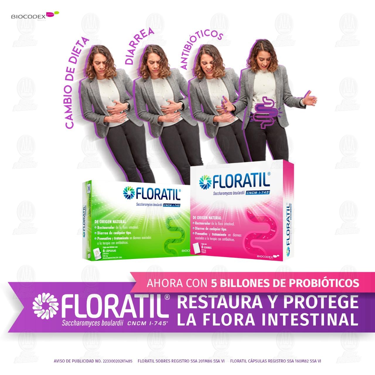 Floratil 250 mg, 6 Sobres. de FLORATIL | Farmacias Guadalajara