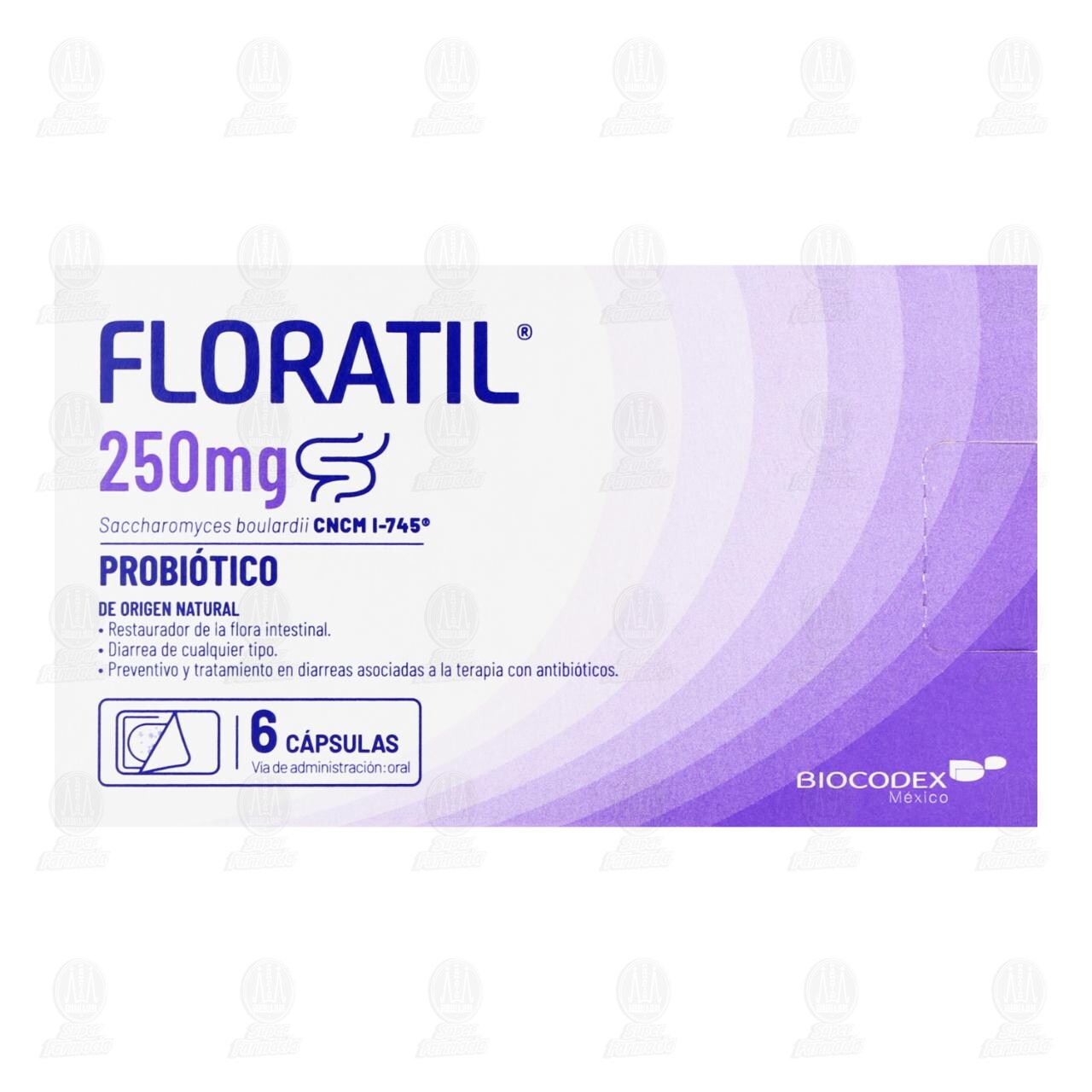 Floratil 250 mg, 6 Cápsulas. de FLORATIL | Farmacias Guadalajara