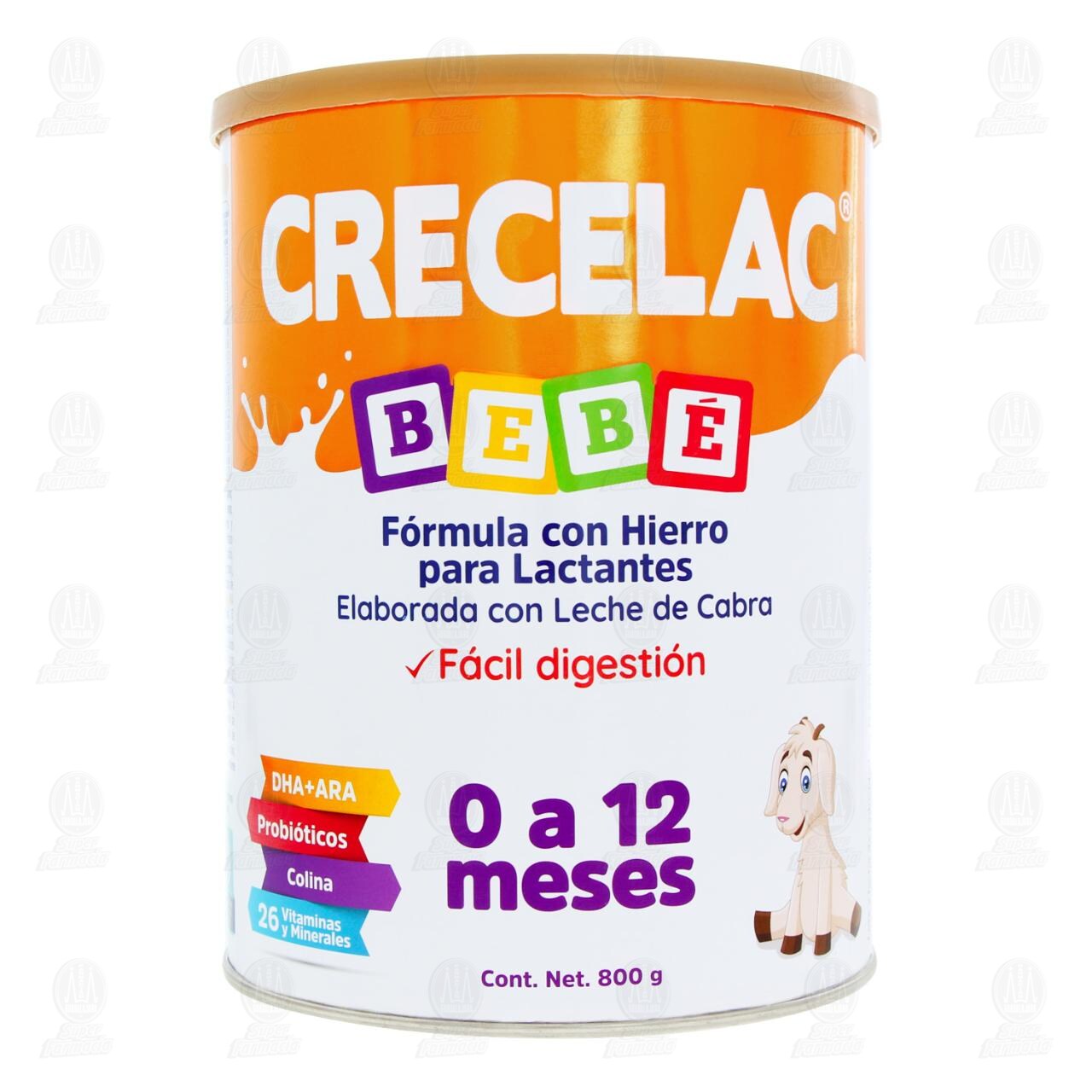Fórmula Infantil Crecelac Bebé para Lactantes de 0 a 12 meses, 800 gr ...