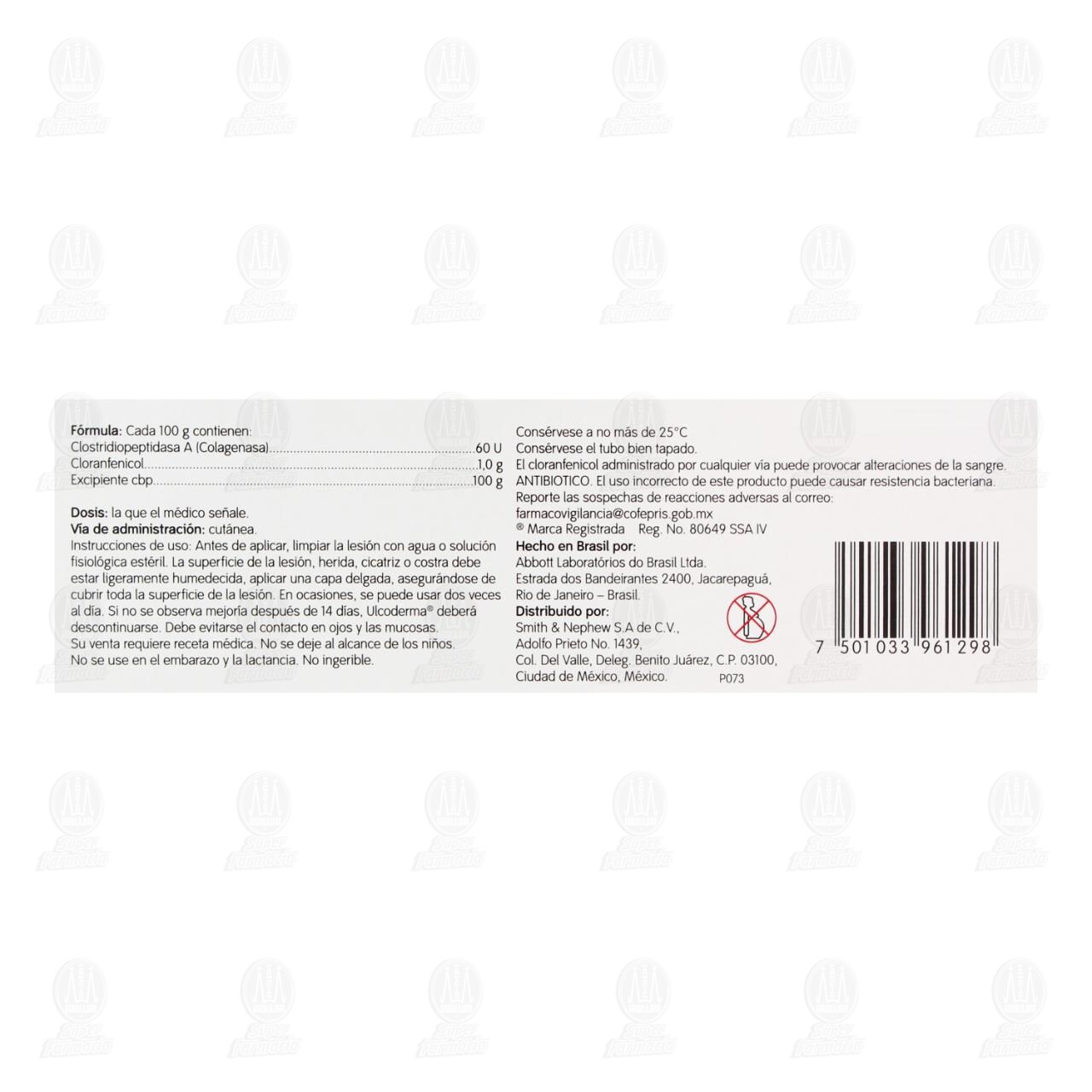 Ulcoderma 0.6UI/0.01gr Ungüento, 30 gr. de ULCODERMA | Farmacias ...