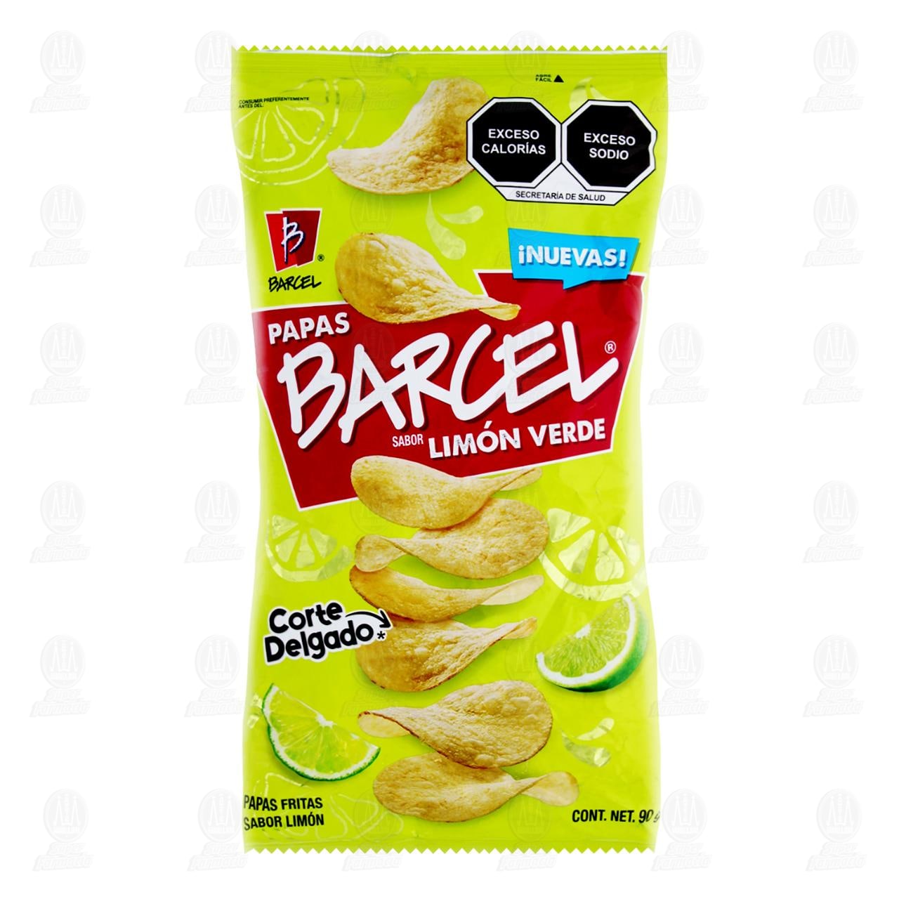 Papas Barcel Sabor Limón Verde, 90 gr.