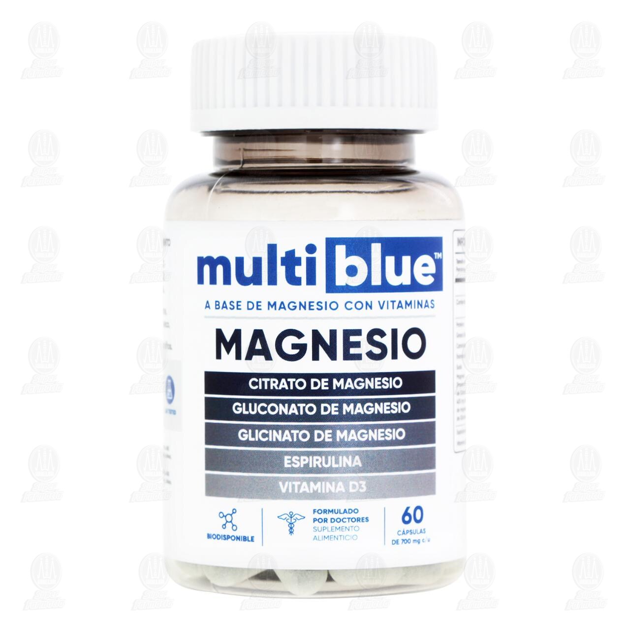 Multi Blue Magnesio 700 mg, 60 Cápsulas. de MULTIBLUE | Farmacias ...
