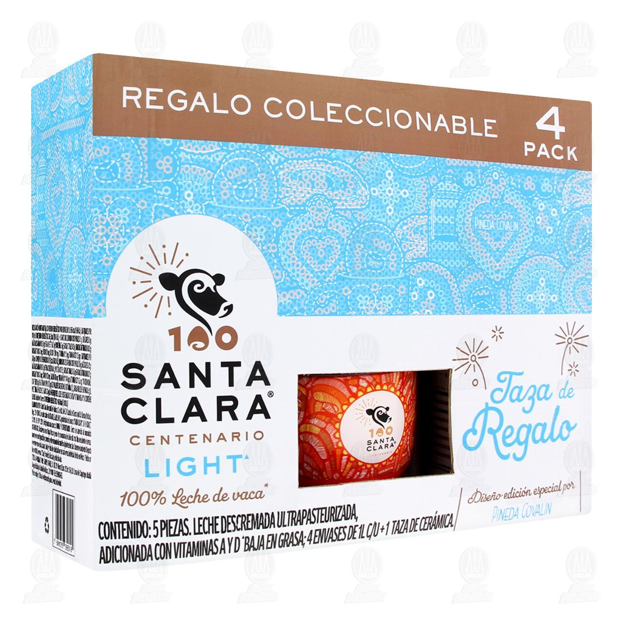 Pack Leche Santa Clara Light M s Regalo Coleccionable 5 Pzas 