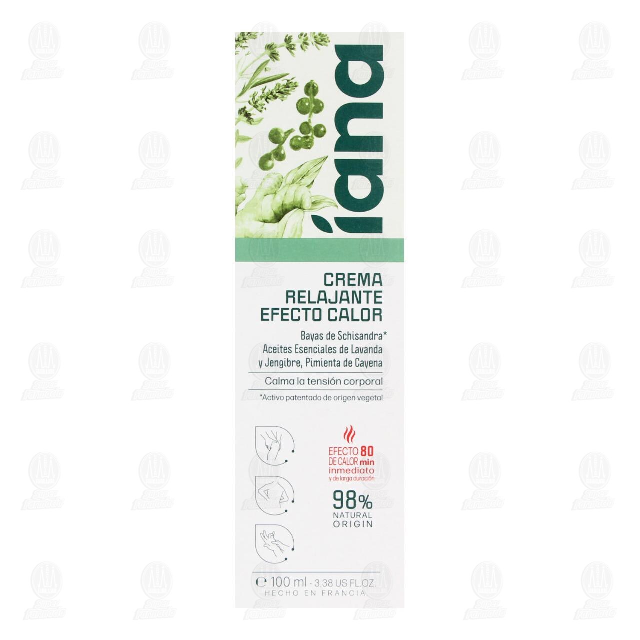 Crema Relajante Iana Efecto Calor, 100 ml. de IANA | Farmacias Guadalajara