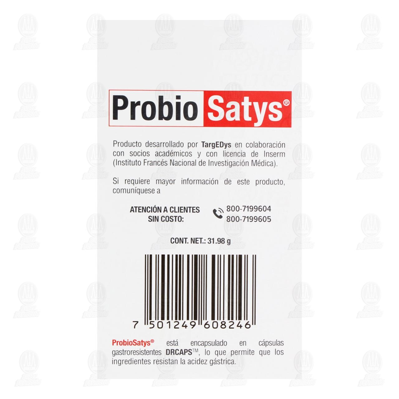 Probiosatys 533 mg, 60 Cápsulas. de PROBIOSATYS | Farmacias Guadalajara