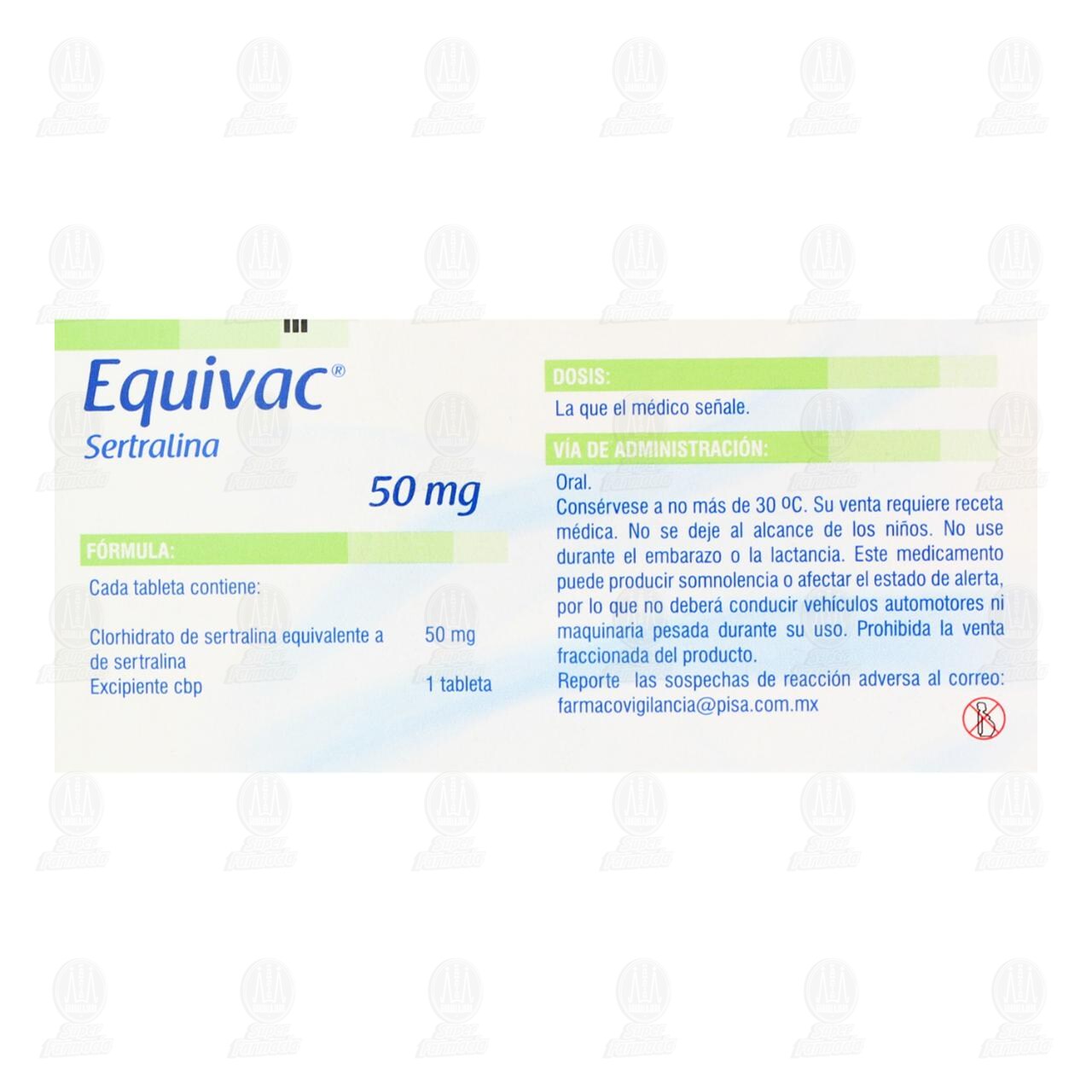 Equivac 50 mg, 28 Tabletas. de EQUIVAC | Farmacias Guadalajara