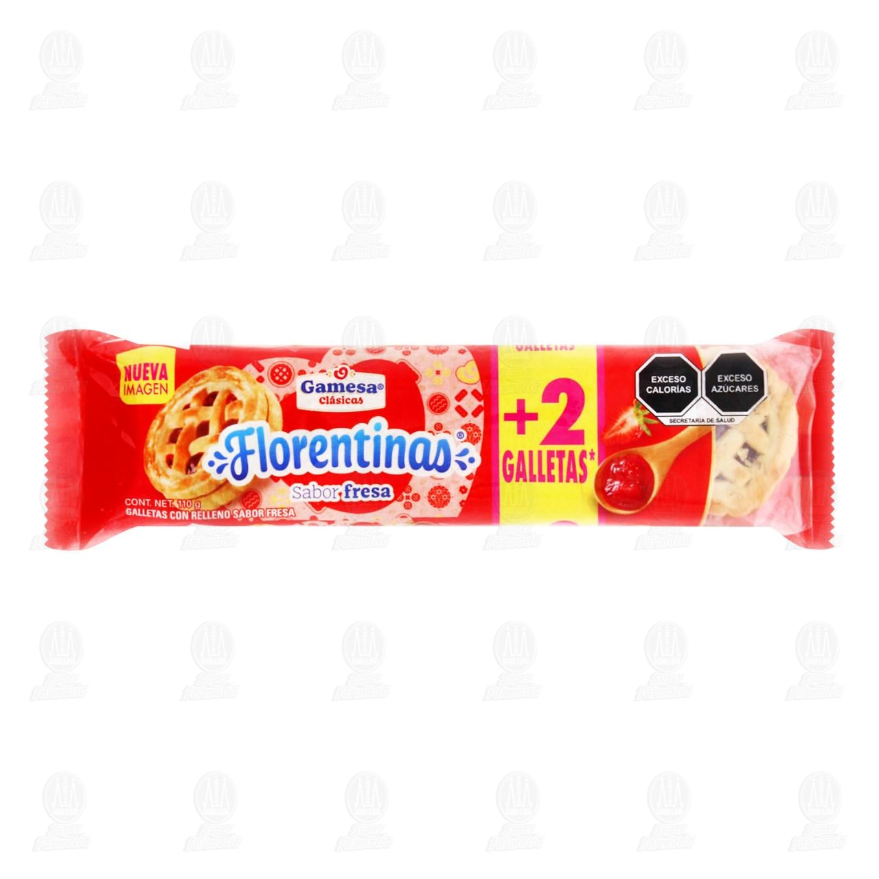 Galletas Gamesa Clásicas Florentinas Sabor Fresa, 110 gr.