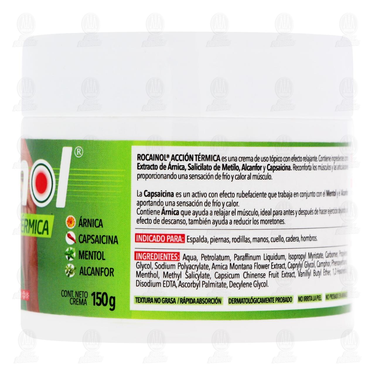 Rocainol Acción Térmica Crema, 150 gr. de ROCAINOL | Farmacias Guadalajara