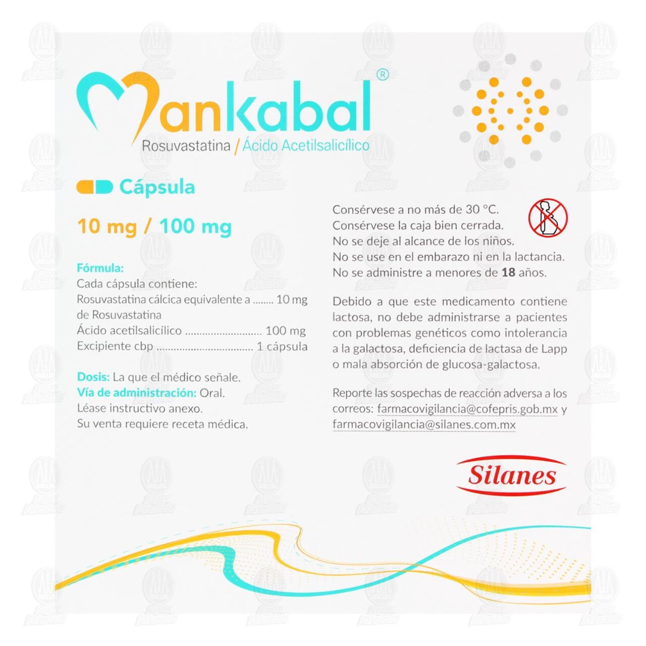 Mankabal 10 mg/100 mg, 30 Cápsulas. de MANKABAL | Farmacias Guadalajara