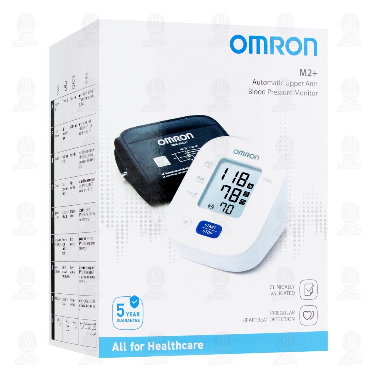 Monitor de Presión Arterial Omron Automático de Brazo M2+ HEM-7146-6, 1 ...