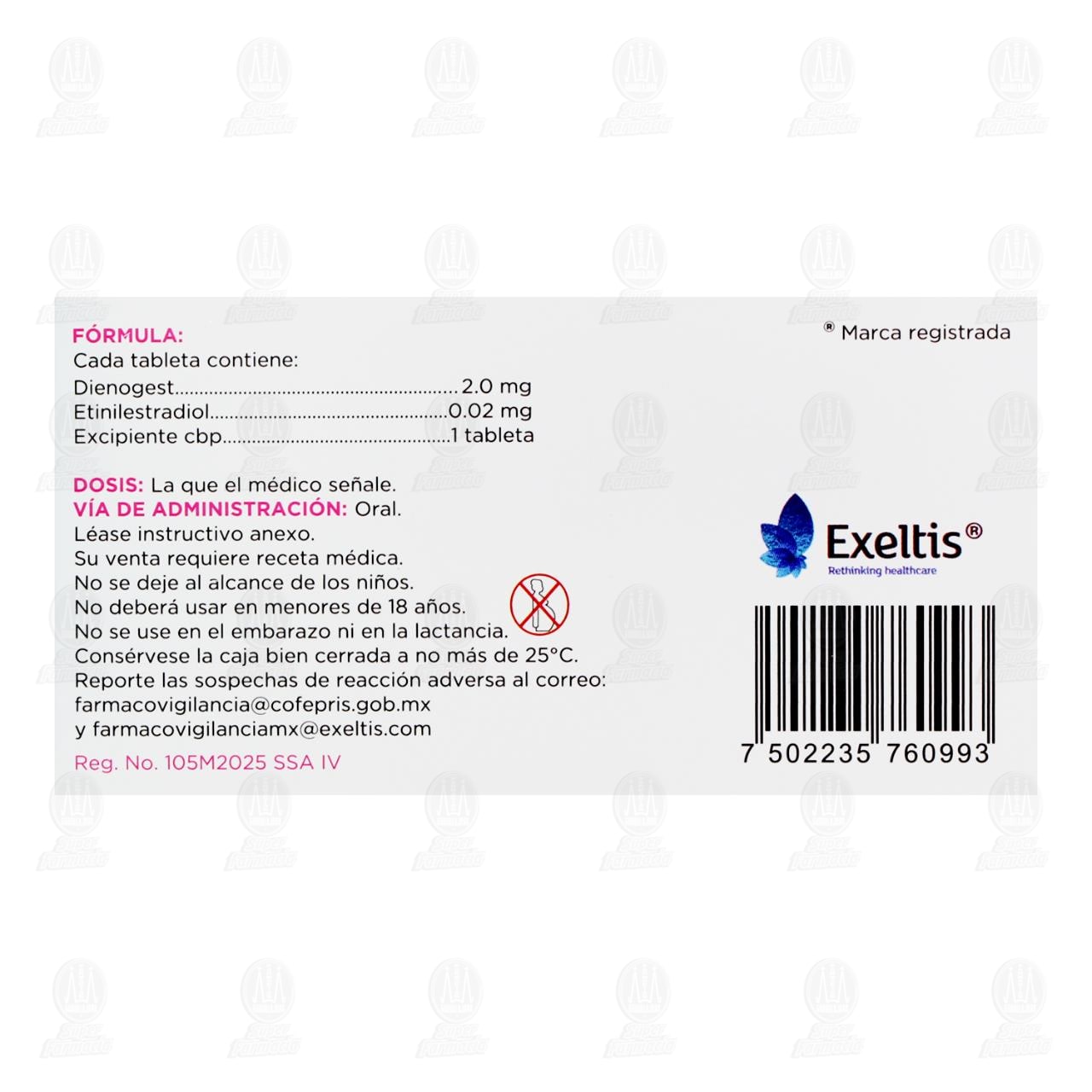Kelzy 2.0mg/0.02mg, 28 Tabletas. de KELZY | Farmacias Guadalajara