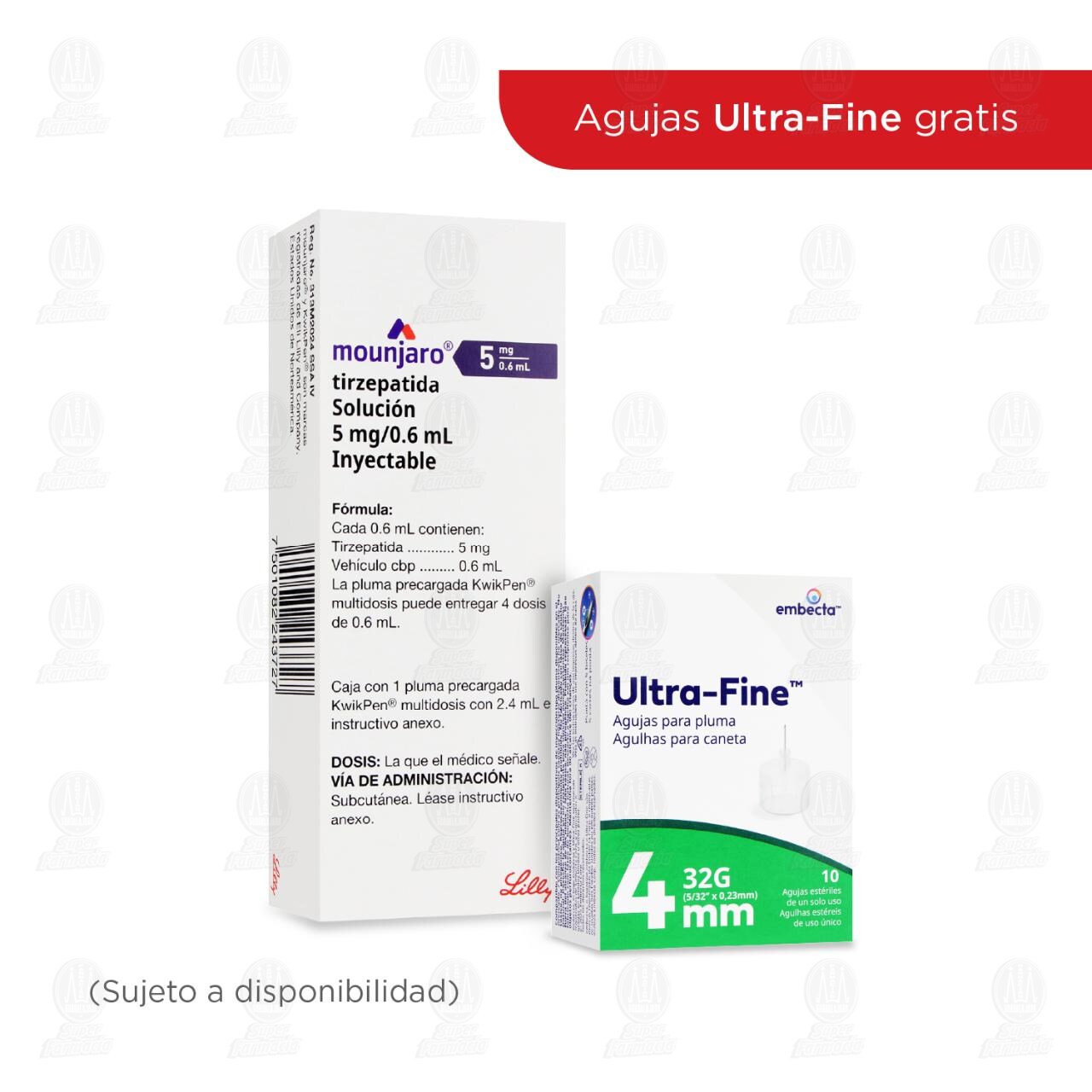 Mounjaro KwikPen 5mg/0.6ml Solución Inyectable Pluma Precargada, 2.4 ml ...
