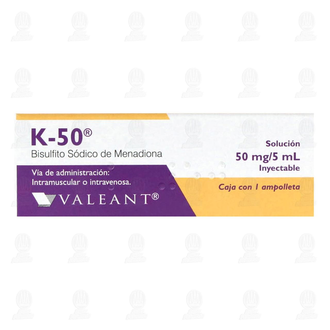 K-50 50mg/5ml Solución Inyectable, 1 Ampolleta con 5 ml. de K-50 ...