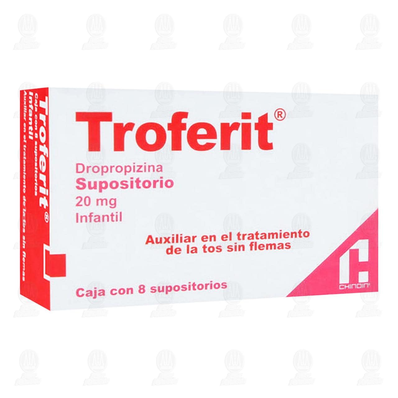 Troferit Infantil 8 Supositorios, 20 mg.