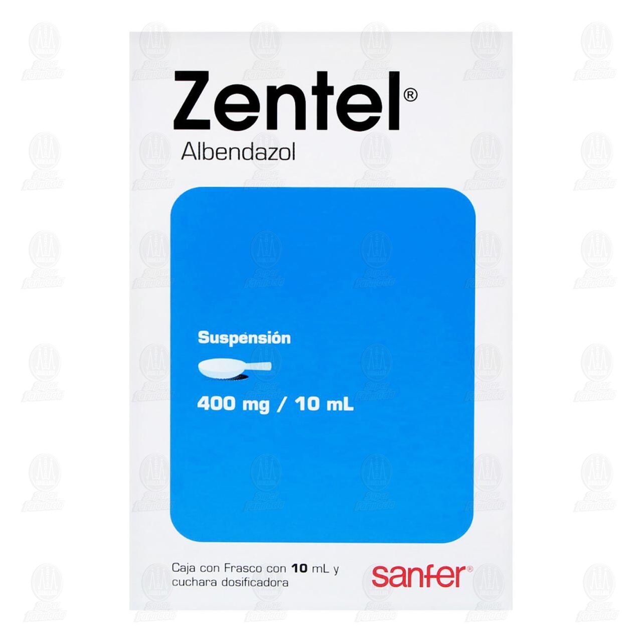 Zentel 400mg/10ml Suspensión, 10 ml. de ZENTEL | Farmacias Guadalajara