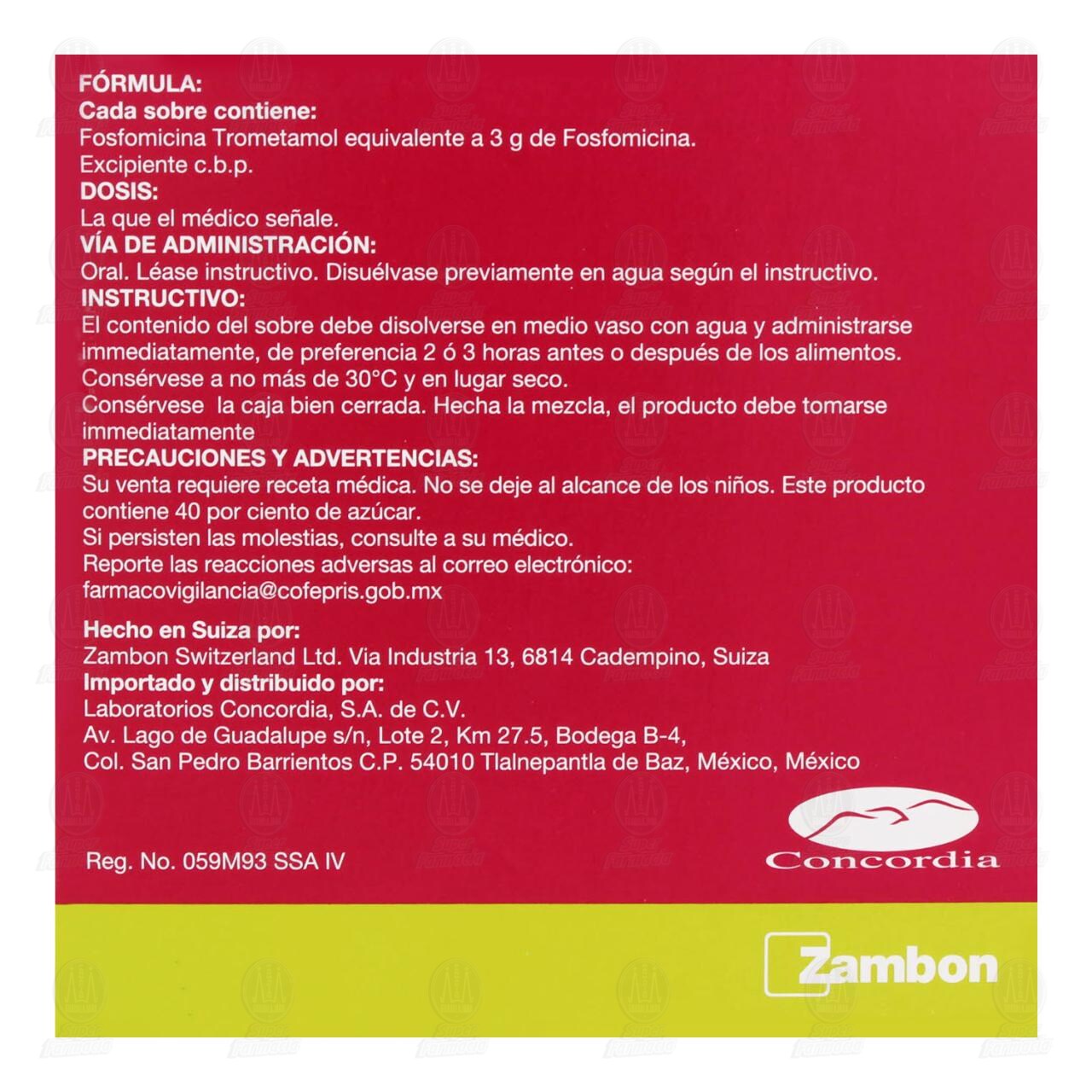 Monurol 3 gr, 1 Sobre Granulado. de MONUROL | Farmacias Guadalajara