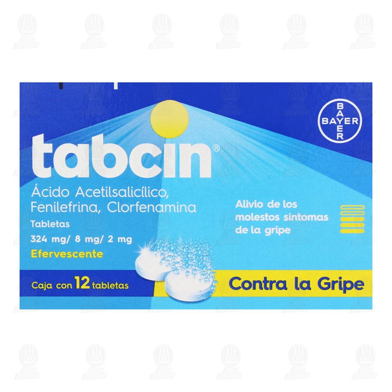 Tabcin Efervescente Alivio de la Gripe y sus Principales Síntomas 324mg ...