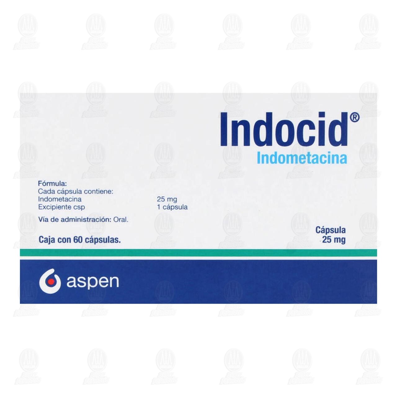 Indocid 25 mg, 60 Cápsulas. de INDOCID | Farmacias Guadalajara
