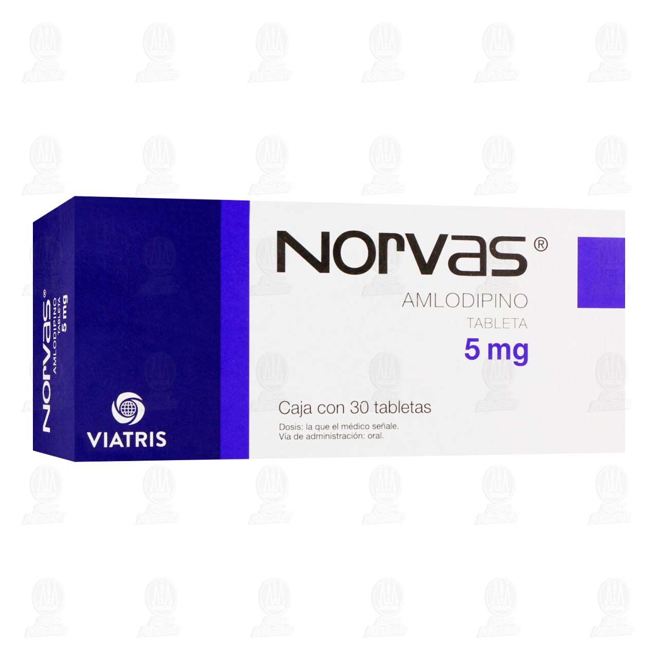 Norvas 5 mg, 30 Tabletas. de NORVAS | Farmacias Guadalajara