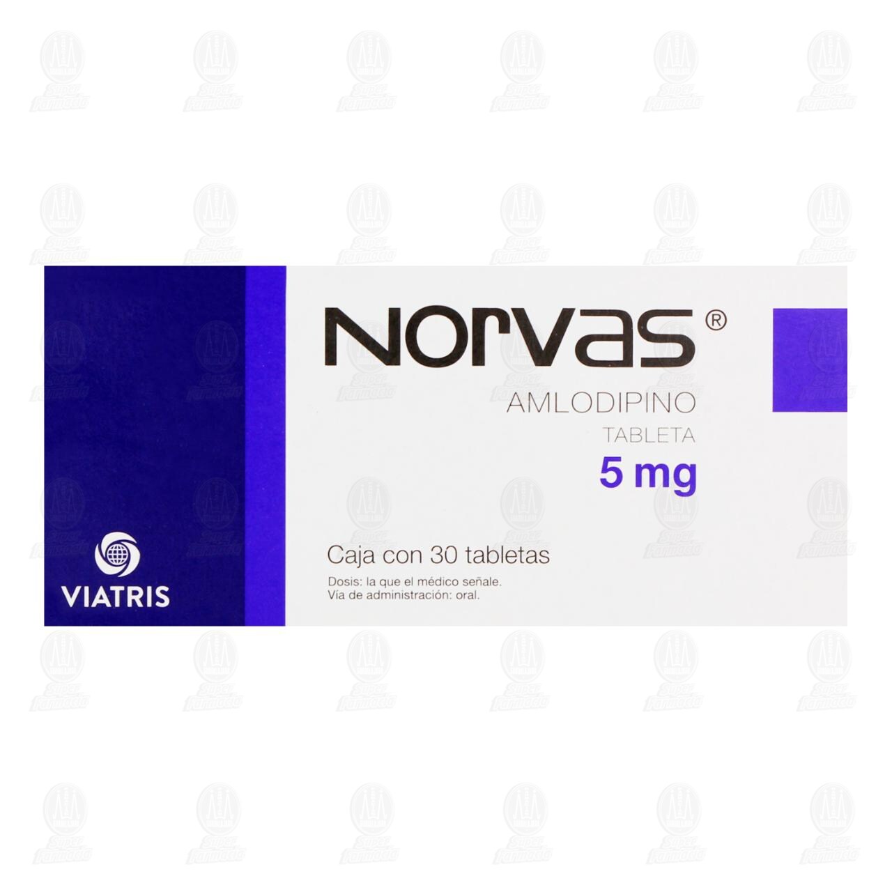 Norvas 5 mg, 30 Tabletas. de NORVAS | Farmacias Guadalajara